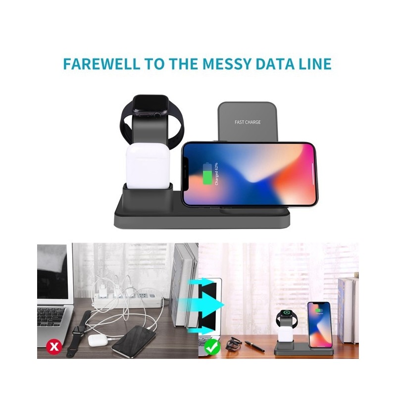 Induction charging station with Full HD WIFI camera